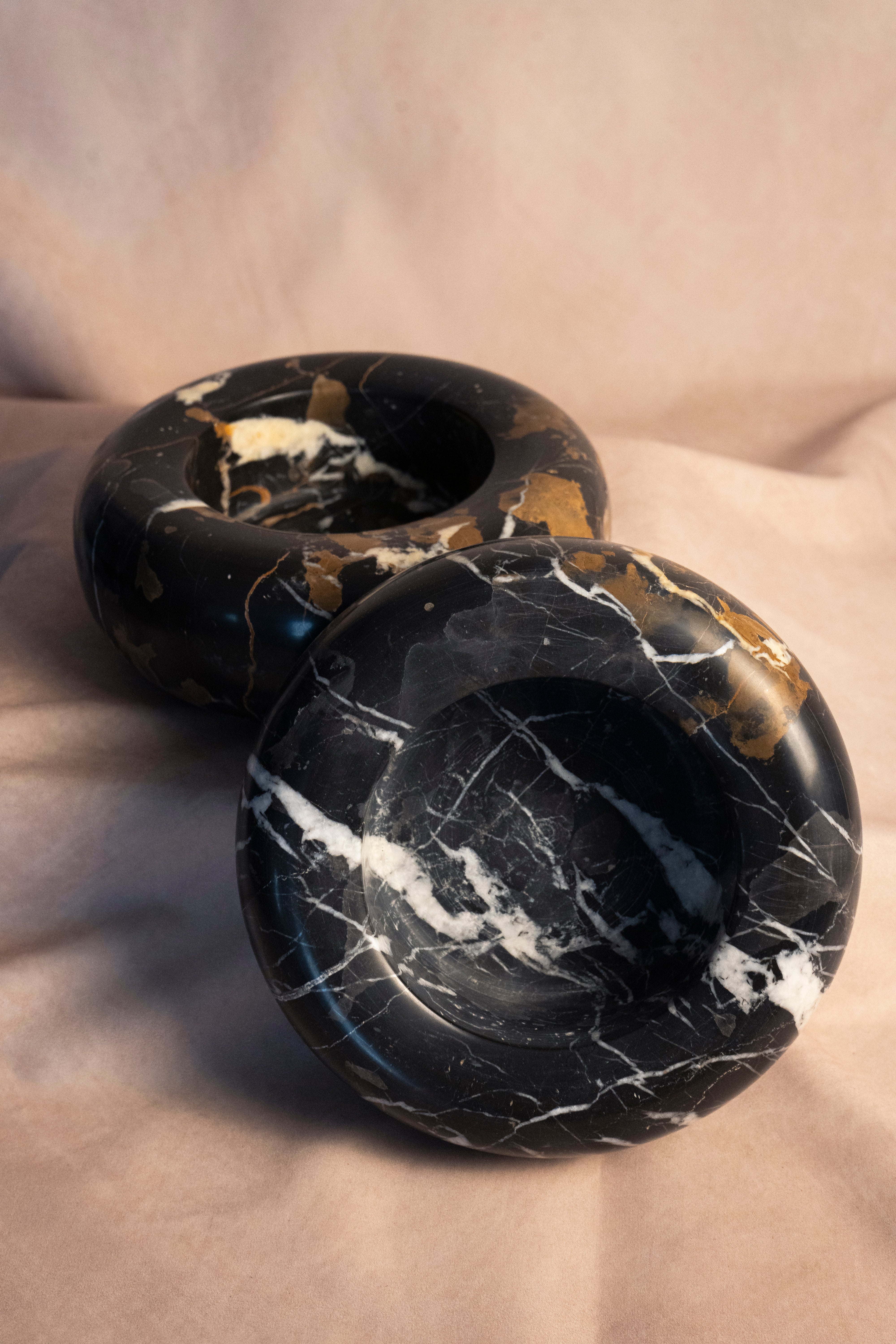 Bespoke Donut Bowl - Black & Gold Marble – Marigold Market